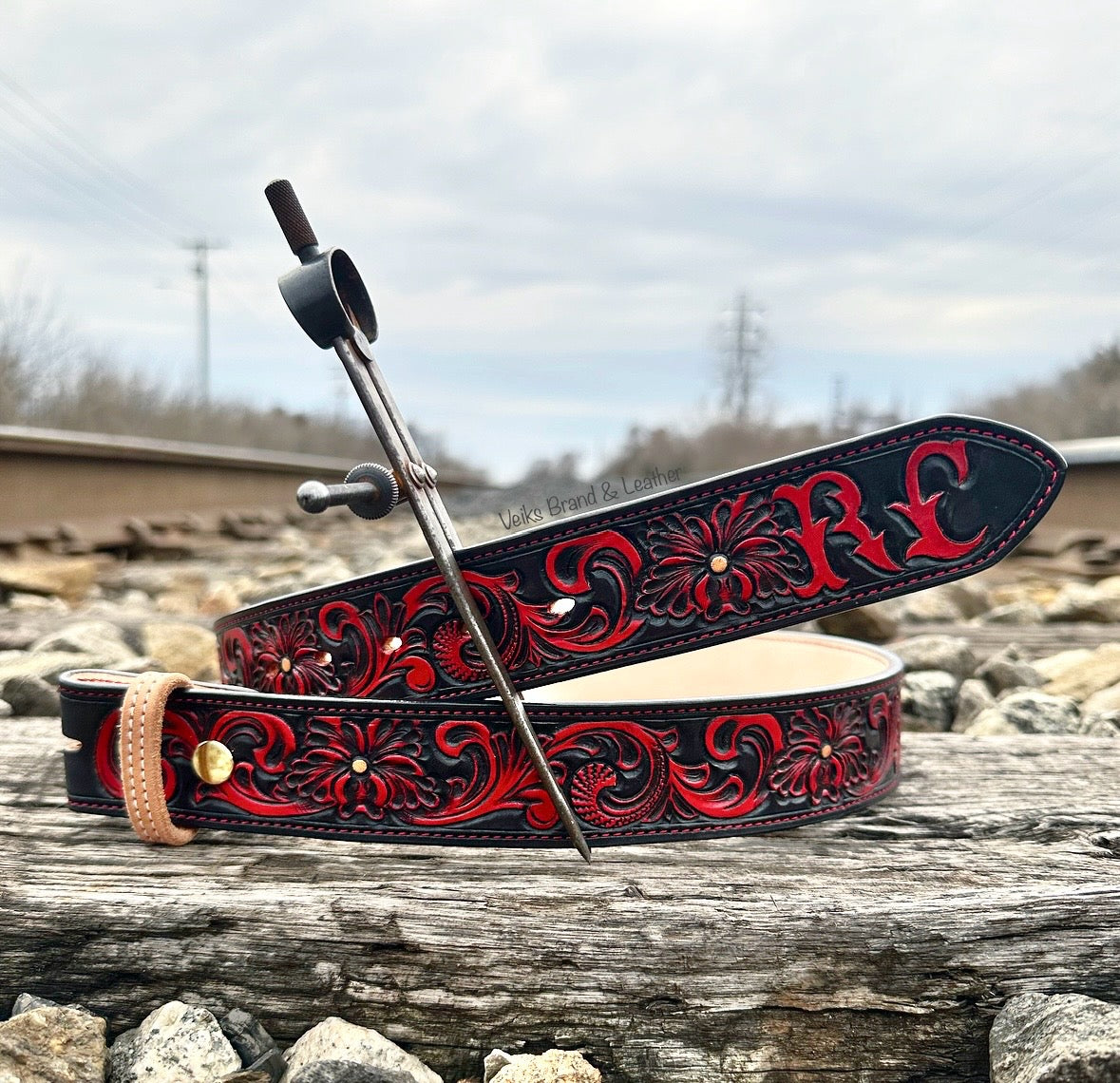 "Hot Blood" Floral Handmade Belt – Veik's Brand & Leather