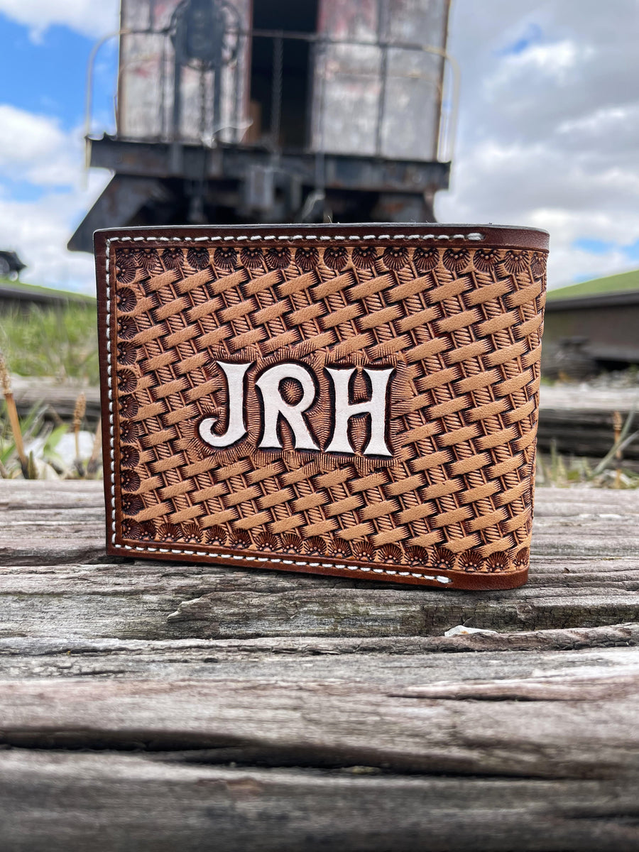 Custom Floral/ Classic Basket Weave Wallet – Veiks Brand & Leather